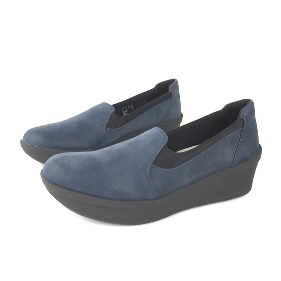 Clarks | Shoes | New Clarks Step Rose Moon Navy Blue Ortholite Shoe ...